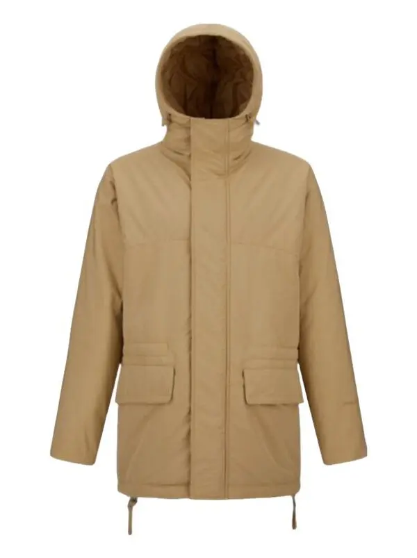 Herno Drawstring Hooded Padded Jacket - Camel