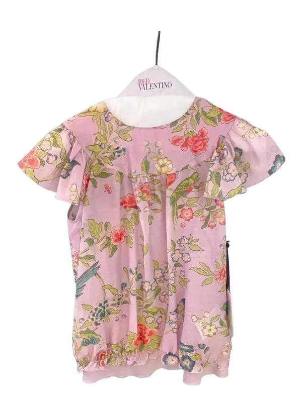 Red Valentino Printed Short Sleeve Blouse - Pink