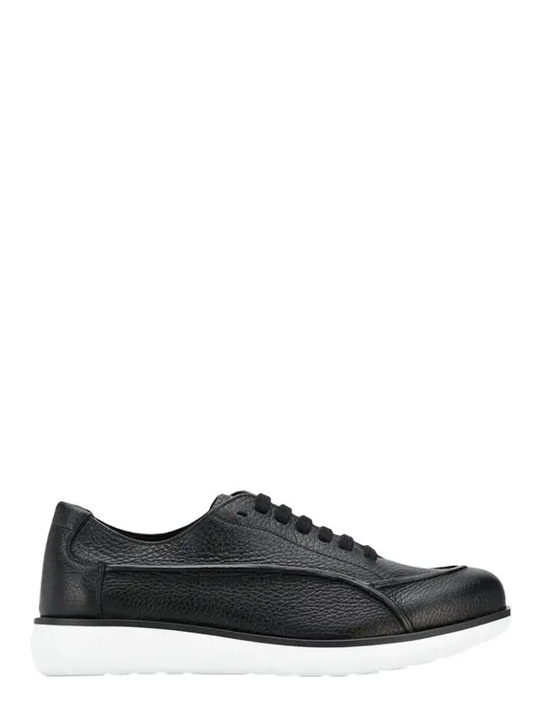 Giorgio Armani Two-tone Low-top Sneakers - Black