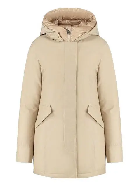 Woolrich Arctic Hooded Parka Coat - Beige