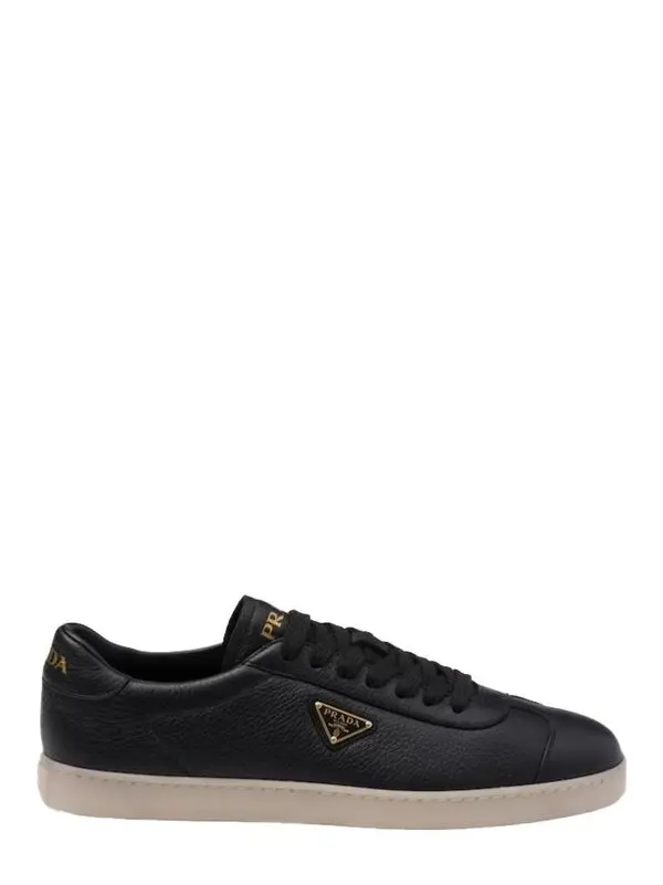 Prada Lane Deer Leather Sneakers - Black