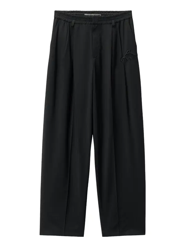 Alexander Wang Mid-rise Balloon Pants With Double Pleats - Black
