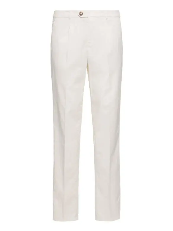 Brunello Cucinelli Belt-loop Casual Pants - White