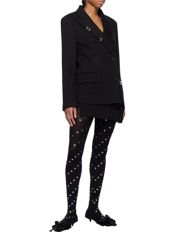 We11Done Belted Skirt With Side Zips And Irregular Hem - Black