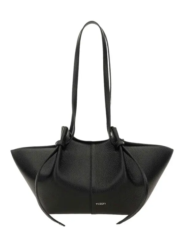 Yuzefi Mochi Logo Printed Tote Bag - Black