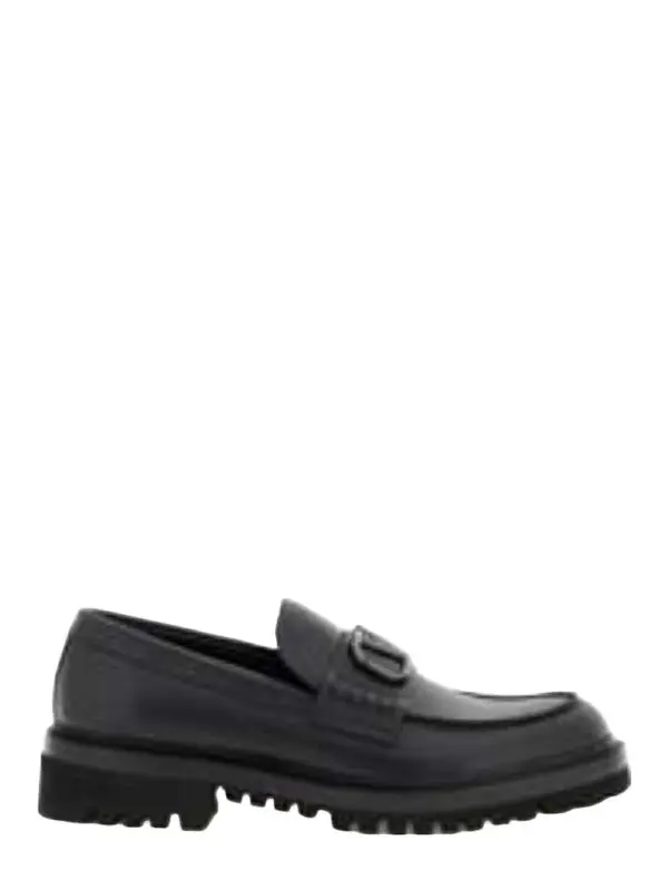 Valentino Garavani Vlogo Signature Slip-on Loafers - Black