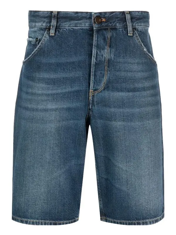 PT TORINO Straight-leg Denim Shorts - Blue