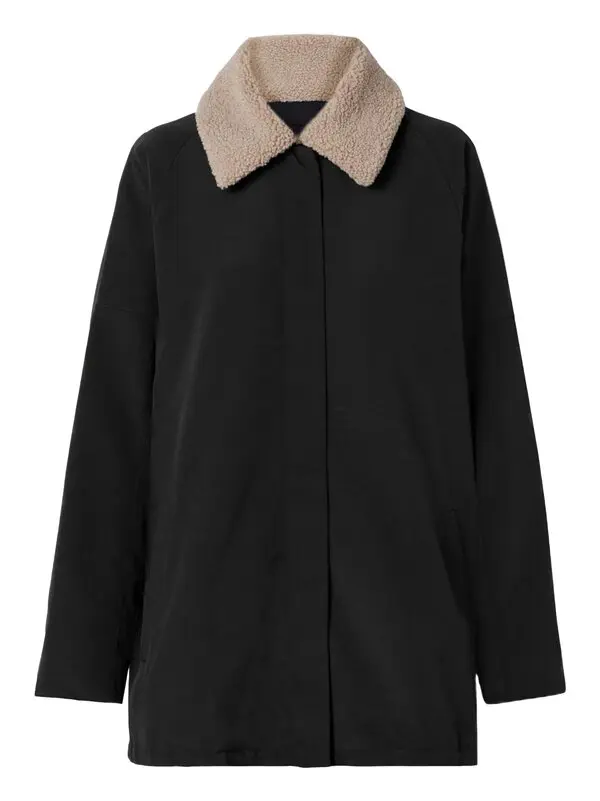 Tibi Shearling Collar Jacket - Black