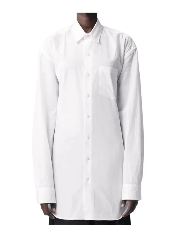 ANN DEMEULEMEESTER Long Pocket Shirt - White