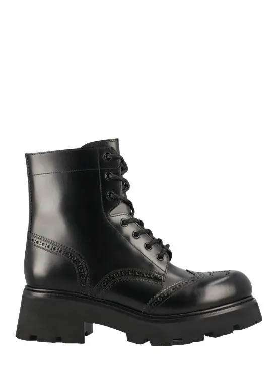 Celine Triomphe Rangers Zipped Boot In Polished Bull - Black