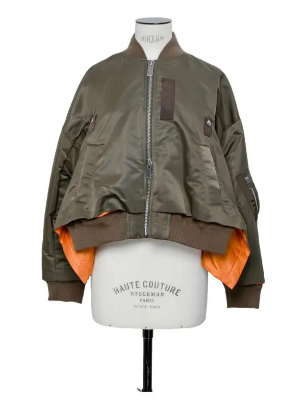 Sacai Asymmetrical Bomber Jacket - Khaki