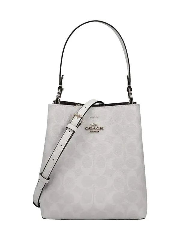COACH Metal Logo Handbag - Gray