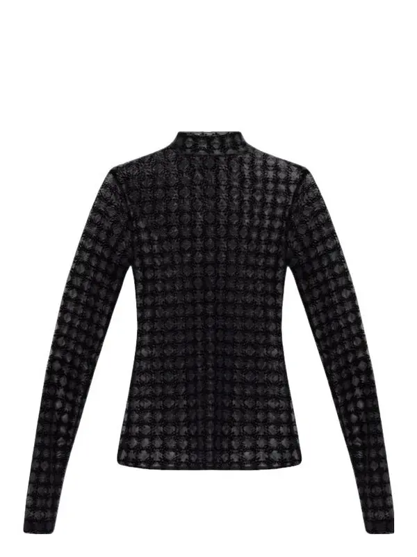 Amiri Ma Quad Flocked Long Sleeve Top - Black