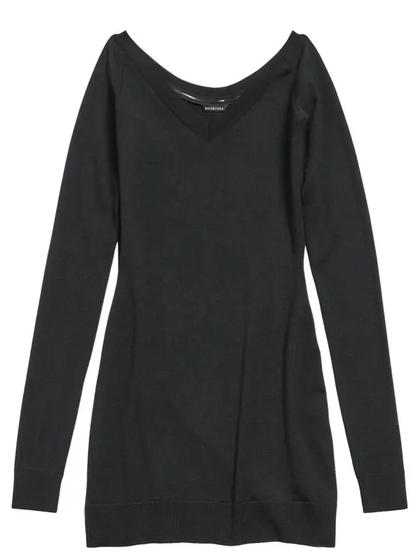 Balenciaga Strapless Mini Dress - Black