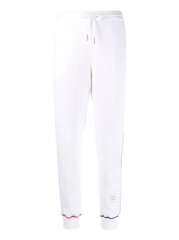 Thom Browne Contrast Trim Track Pants - White