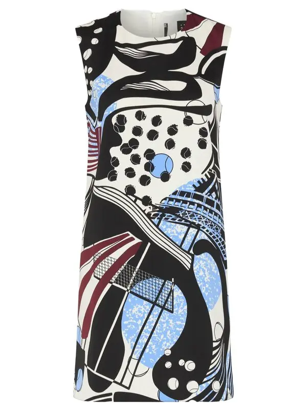 Marella Sleeveless Macro-print Dress - Wool White