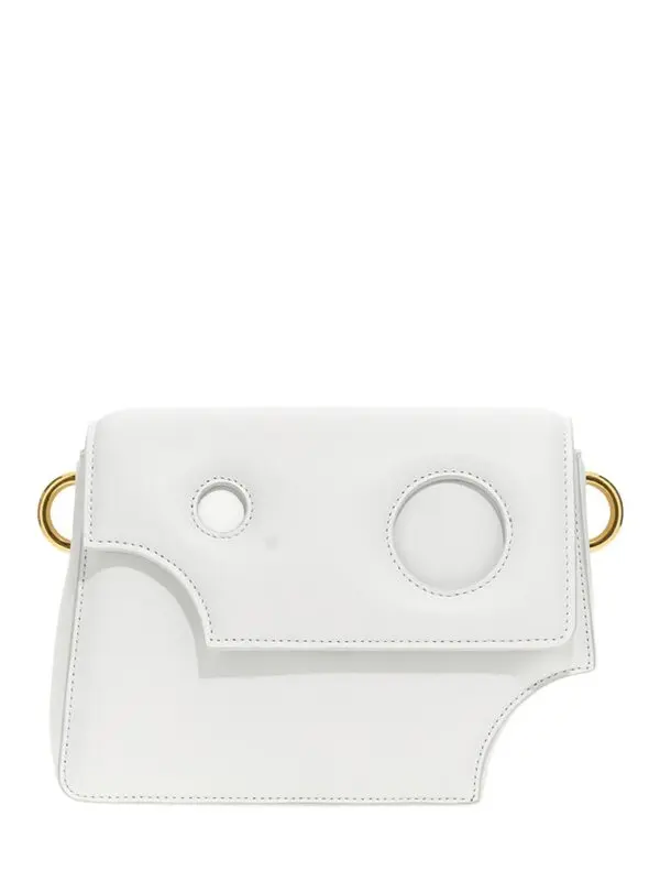 Off-White Burrow Cut-out Detailed Shoulder Bag - White