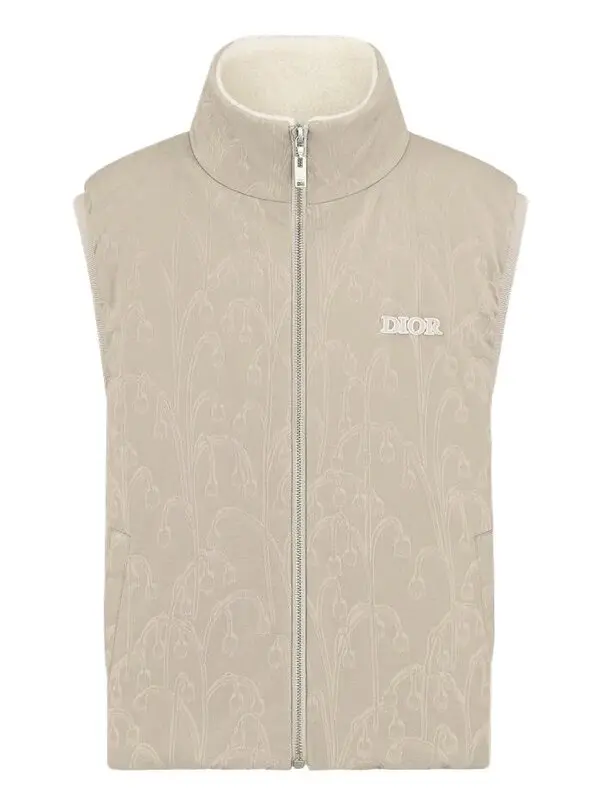 Dior Double-sided Sleeveless Cotton-padded Jacket - Beige