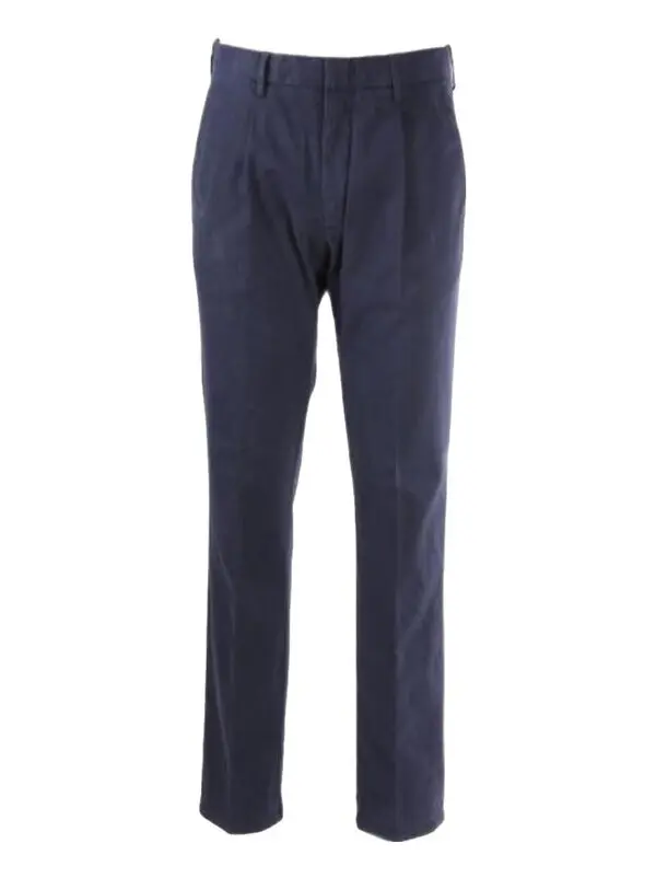 Zegna Slim-fit Casual Pants With Waist Straps - Black