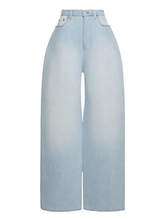 Acne Studios Wide Leg Belt Loop Jeans - Gray
