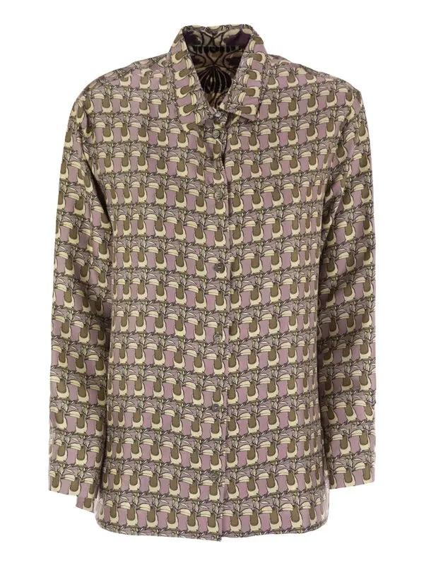 Max Mara Geometric Print Shirt - Nude