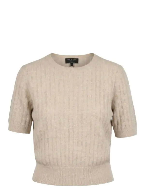 Rag & Bone Ribbed Cashmere Knitwear - Nude