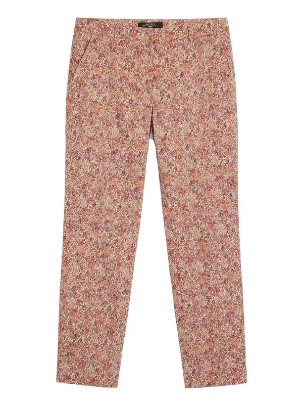 Max Mara Floral Print Casual Pants - Brown