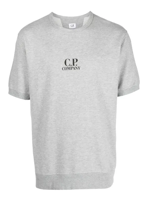C.P. COMPANY Logo Printed Cotton T-shirt - Gray