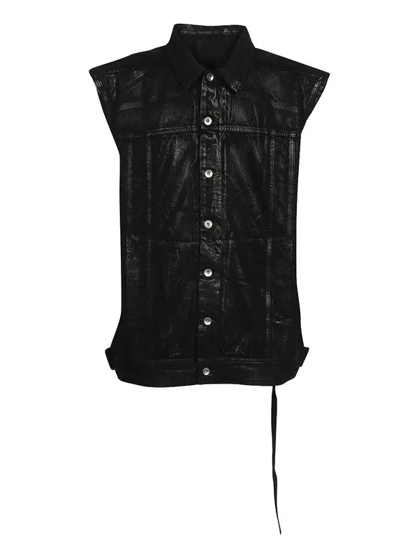 Rick Owens Sleeveless Button-up Gilet - Black