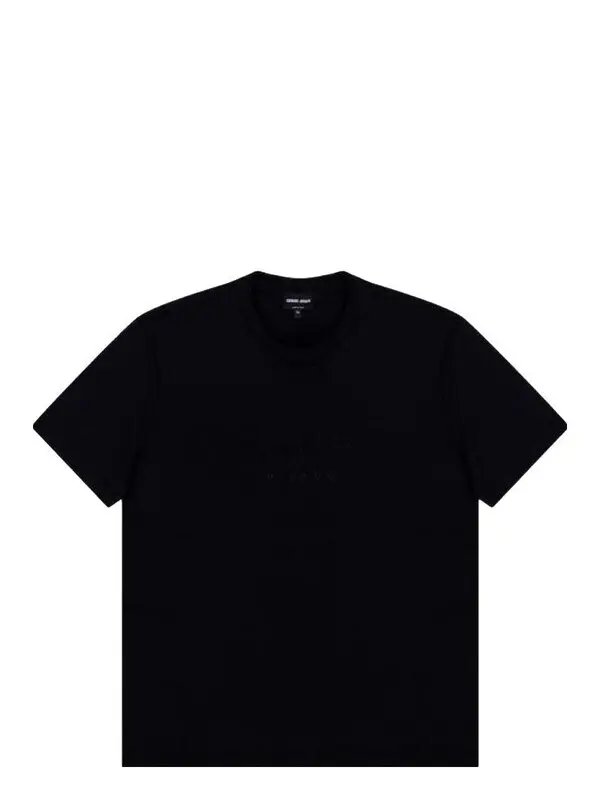 Giorgio Armani Embroidered Logo T-shirt - Black