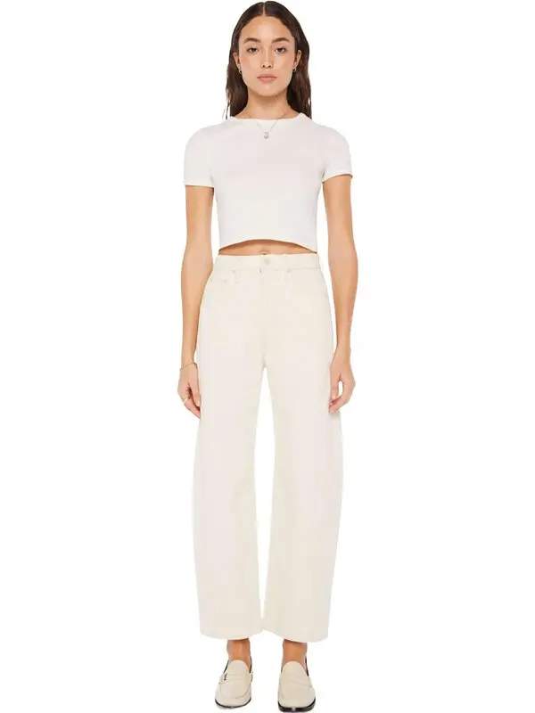 MOTHER The Half Pipe Ankle Wide-leg Jeans - White