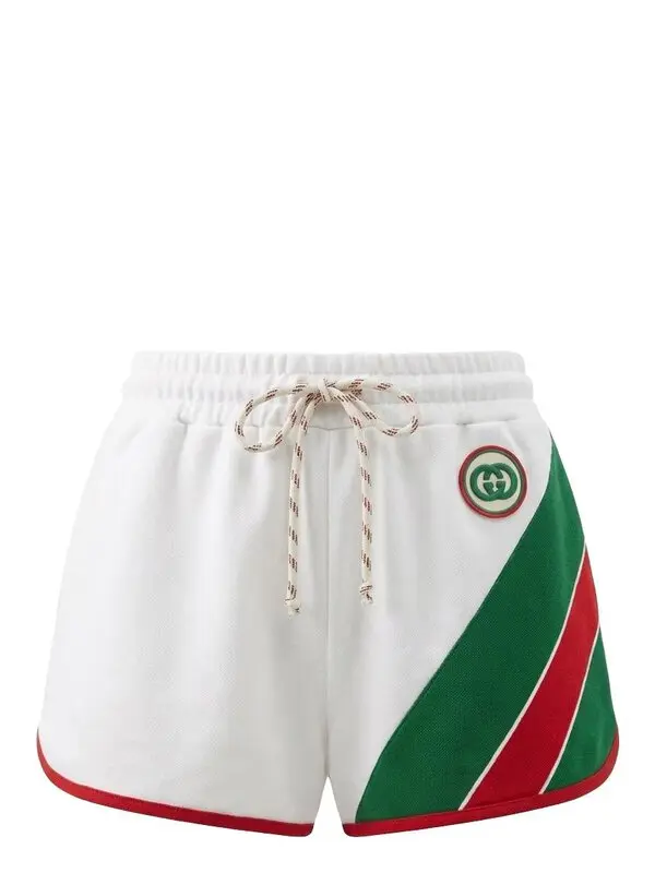 Gucci Web-stripe Jersey Shorts - White