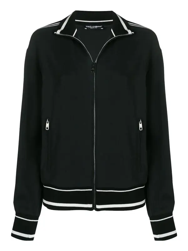 Dolce & Gabbana Striped Track Jacket - Black