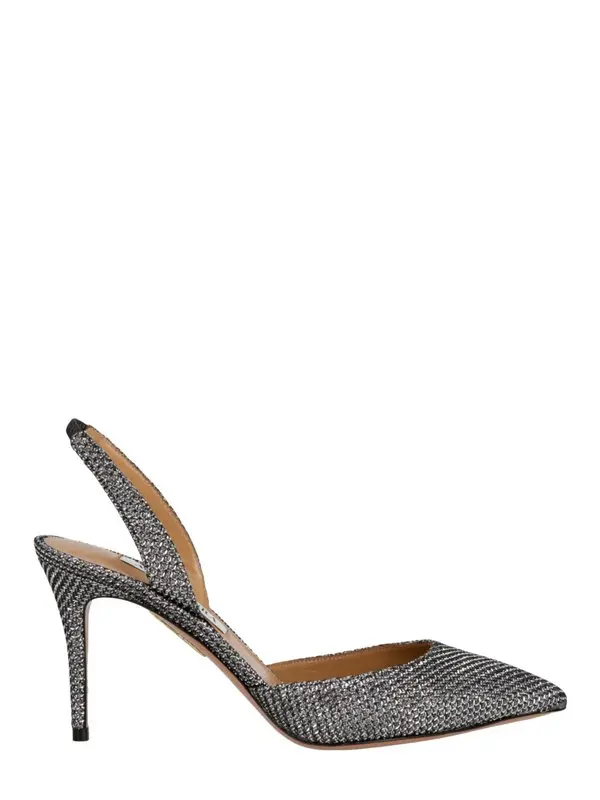 AQUAZZURA So Nude Pointed Toe Slingback Pumps - Black