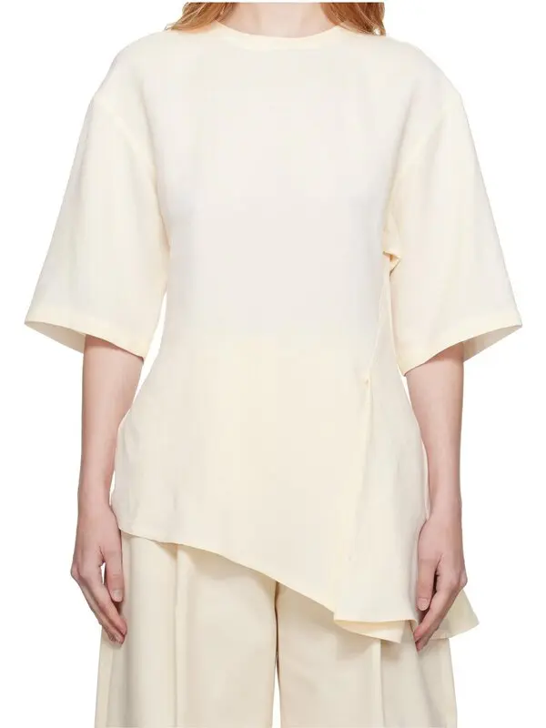 Studio Nicholson Vichy Asymmetrical Top - White