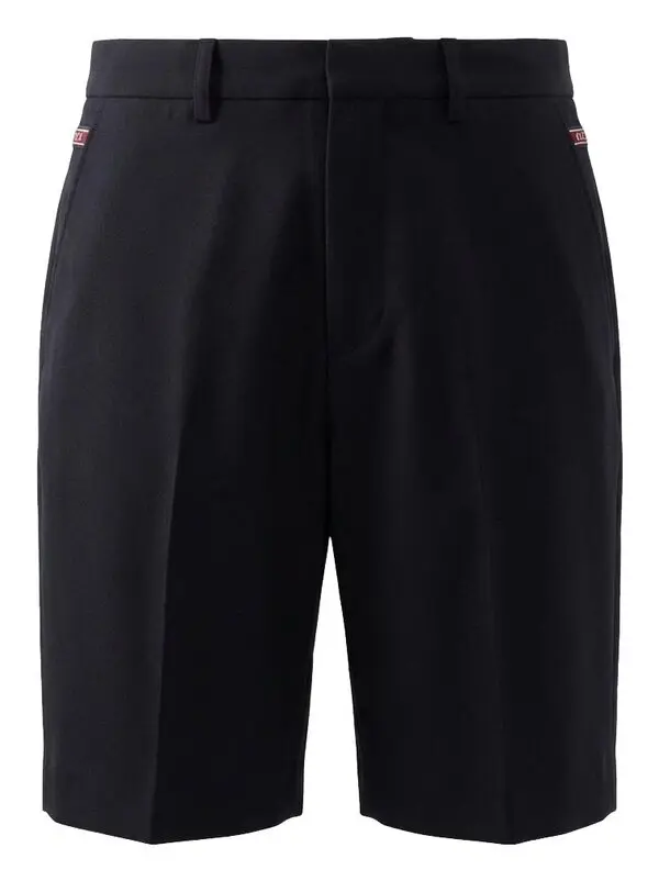Gucci Tailored Intarsia Shorts - Black