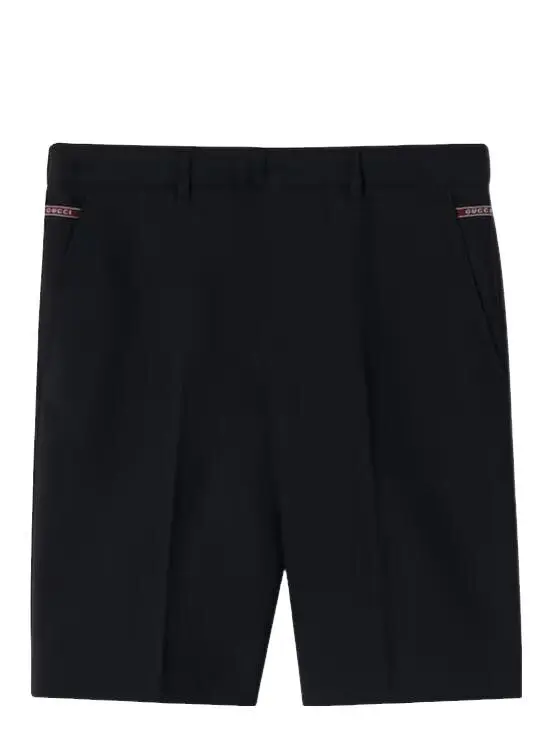 Gucci Tailored Intarsia Shorts - Black
