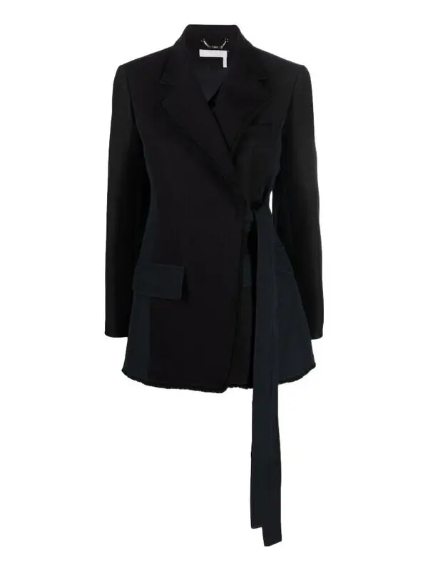 Chloé Panelled Wrap Blazer - Black