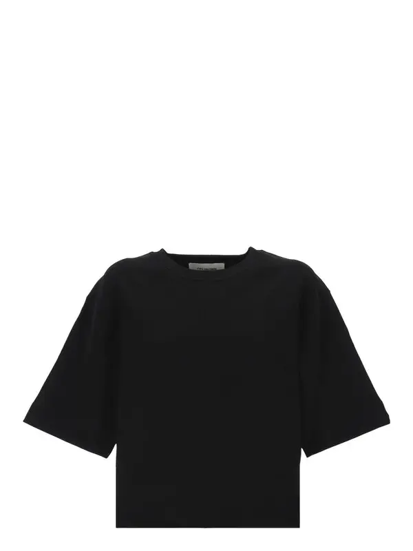 YVES SALOMON Crew Neck T-shirt - Black