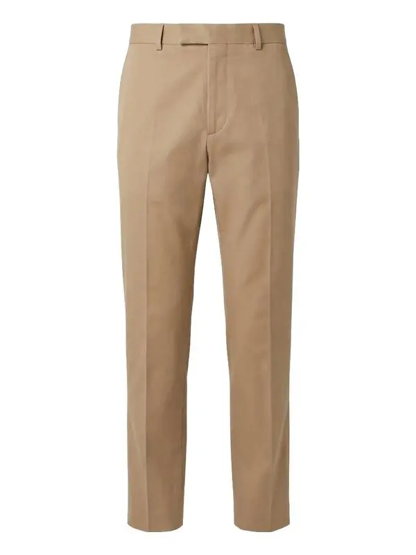 Gucci Logo Detailed Straight-leg Pants - Nude