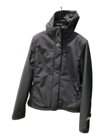 Balenciaga 3b Sports Icon Embroidered Parka - Black