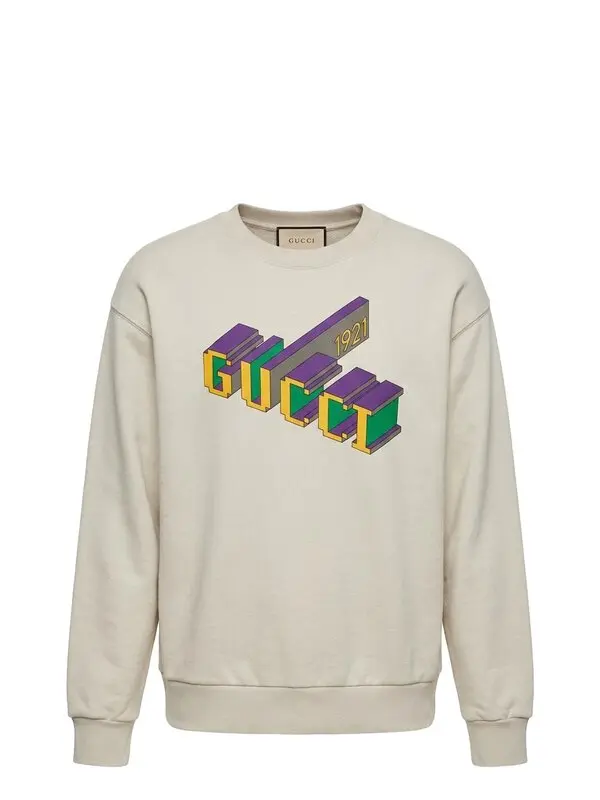 Gucci Printed Jersey Sweatshirt - Nude