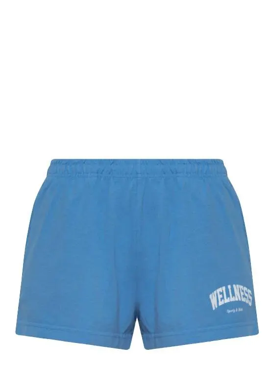 SPORTY  RICH Elastic Waist Shorts - Blue