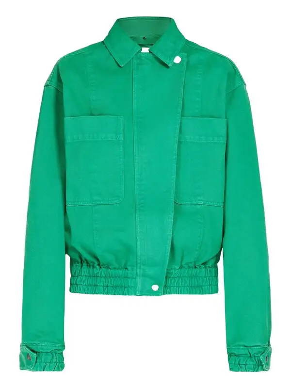 Max Mara Collared Cropped Jacket - Green