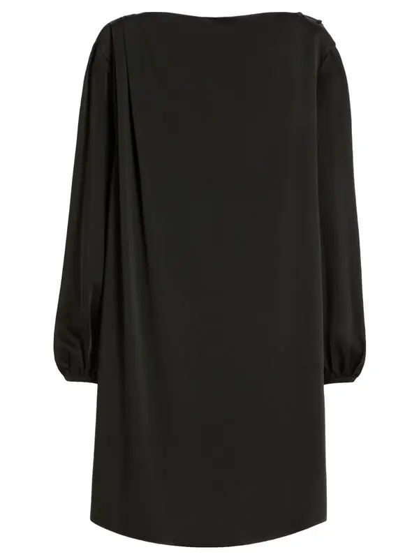 Max Mara Cabina Mini Dress With Puff Sleeves - Black