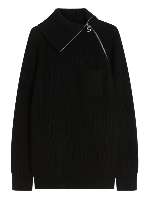 Sportmax Salpa Loose Fit Knitted Jumper - Black