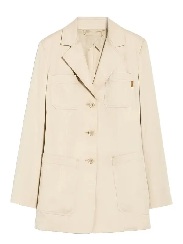 Max Mara Single-breasted Long-sleeved Blazer - Nude