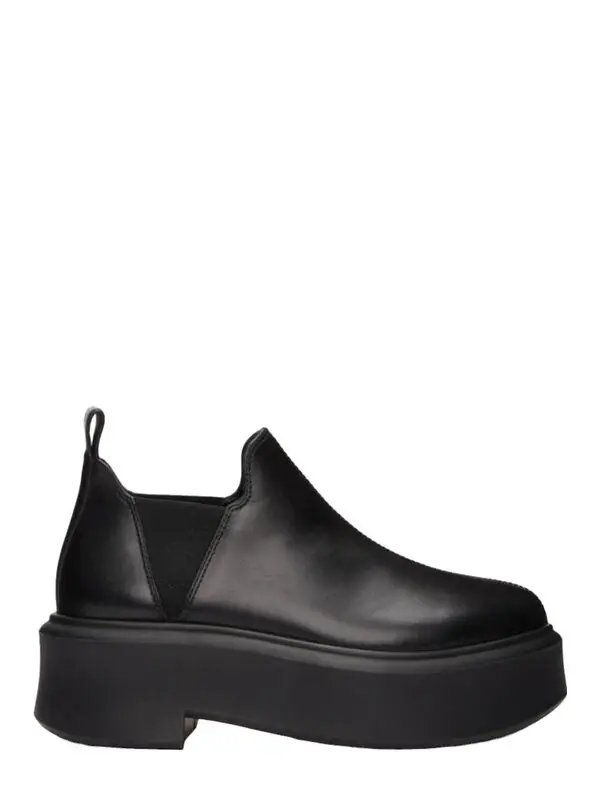 THE ROW Elastic Belt Platform Chelsea Boots - Black