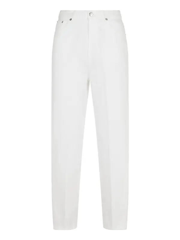 DONDUP Bessie Center-press Straight-leg Trousers - White