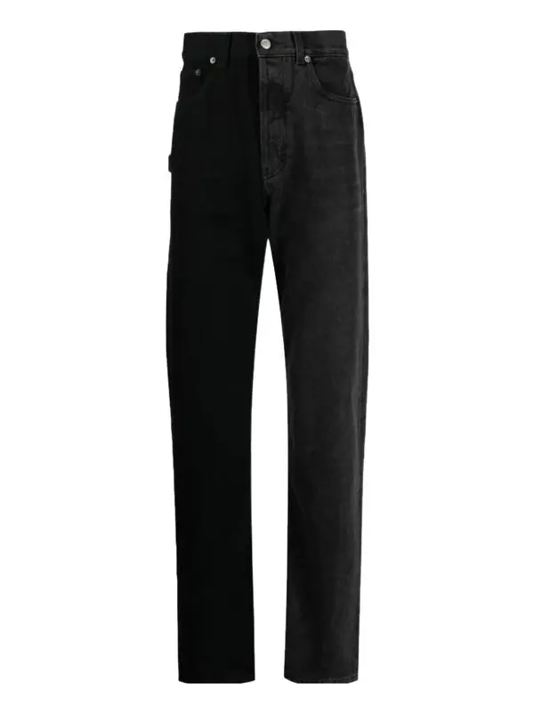 AMBUSH Color-blocked Straight-leg Jeans - Black